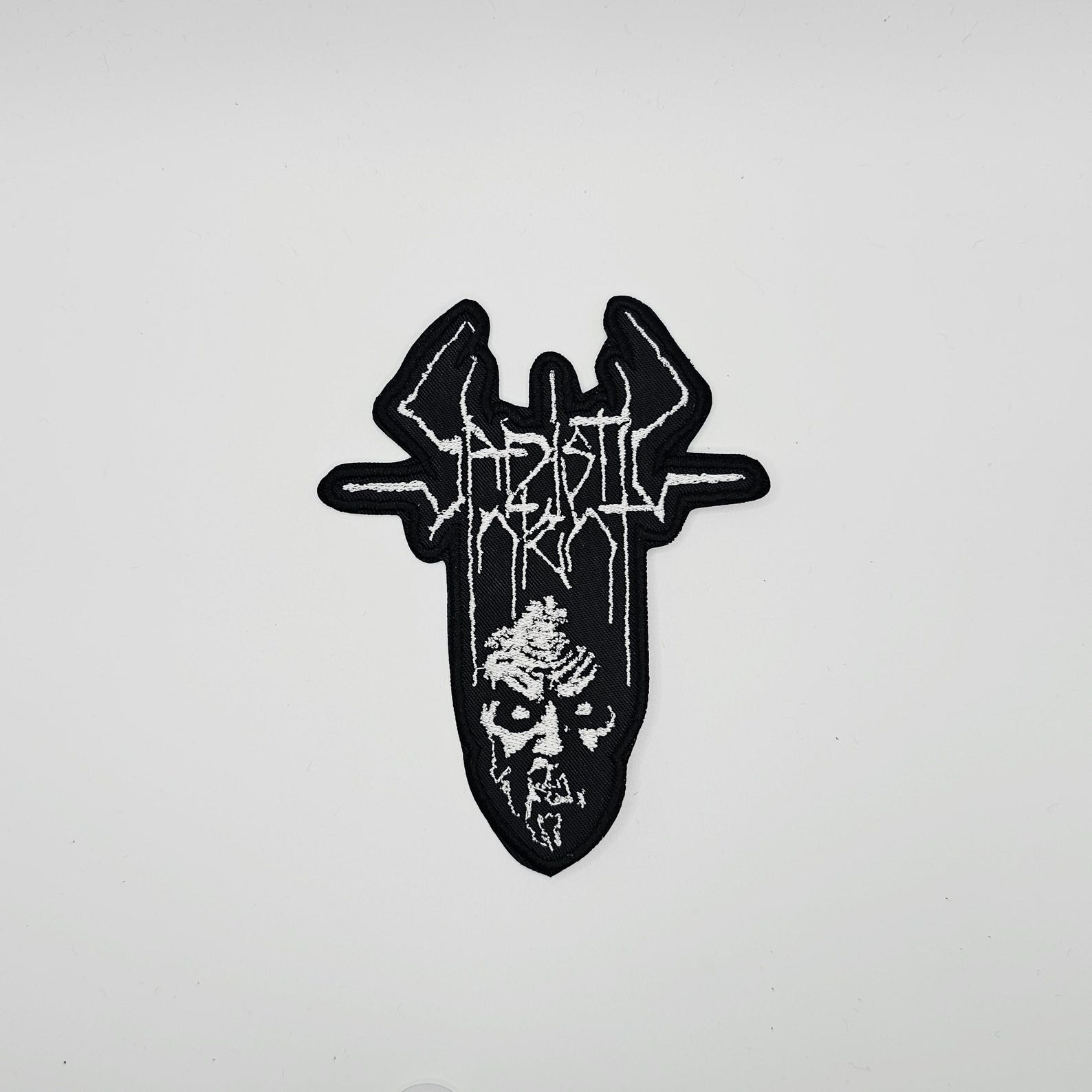 Sadistic Intent Resurrection White Logo Shaped Border Embroidered Patch ...