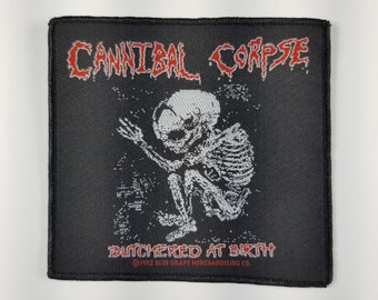CANNIBAL CORPSE Foetus 1992 RARE Woven Sew on Patch 10 X 9.5 Centimetres / 4 X 3.75 Inches Brand ...