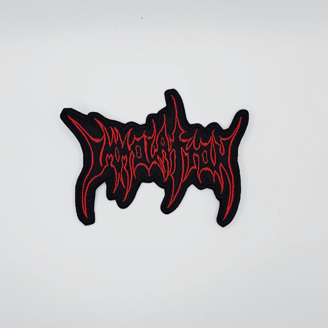 Immolation Red Outline Logo Shaped Border Embroidered Patch - Etsy