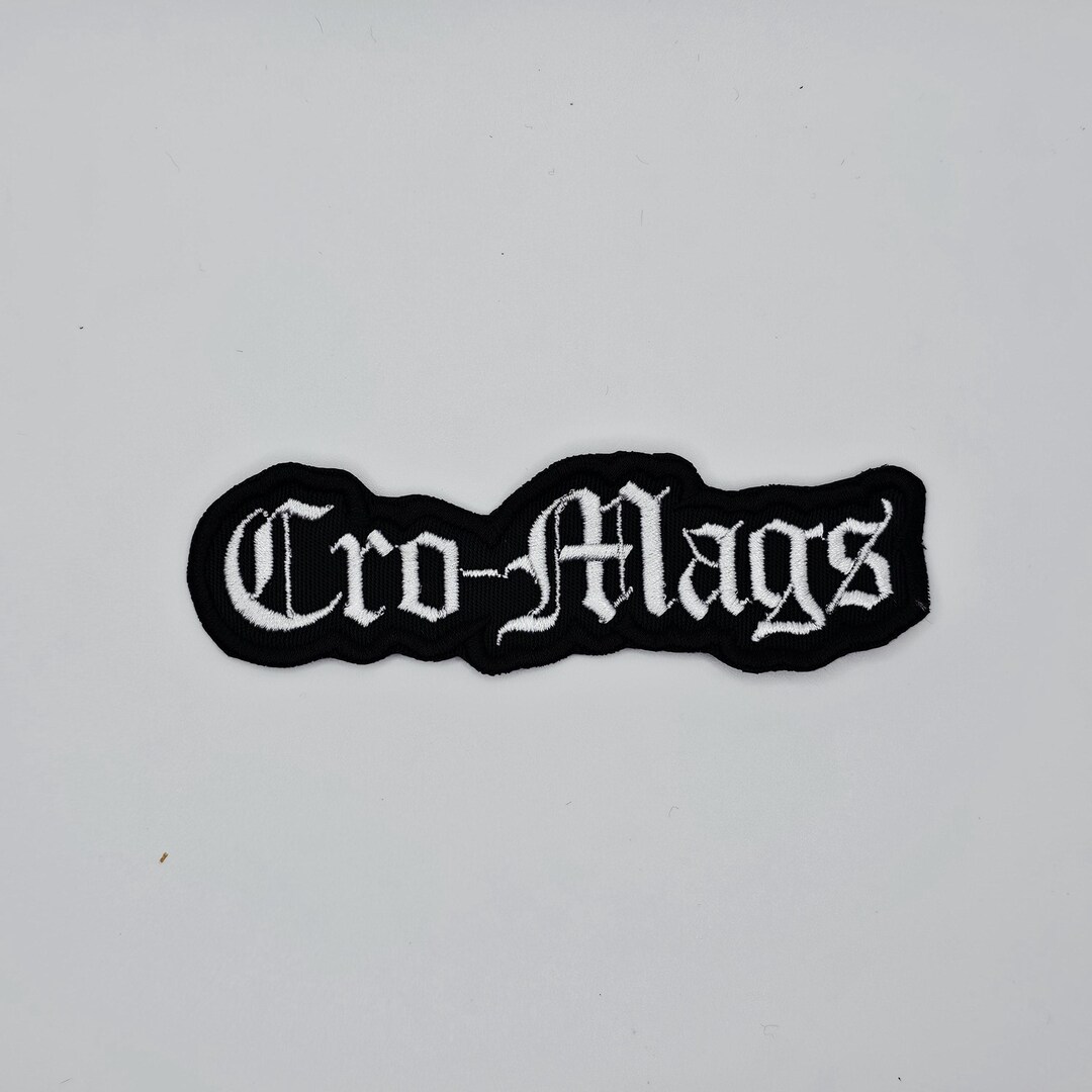Cro-mags White Shaped Border Embroidered Patch - Etsy