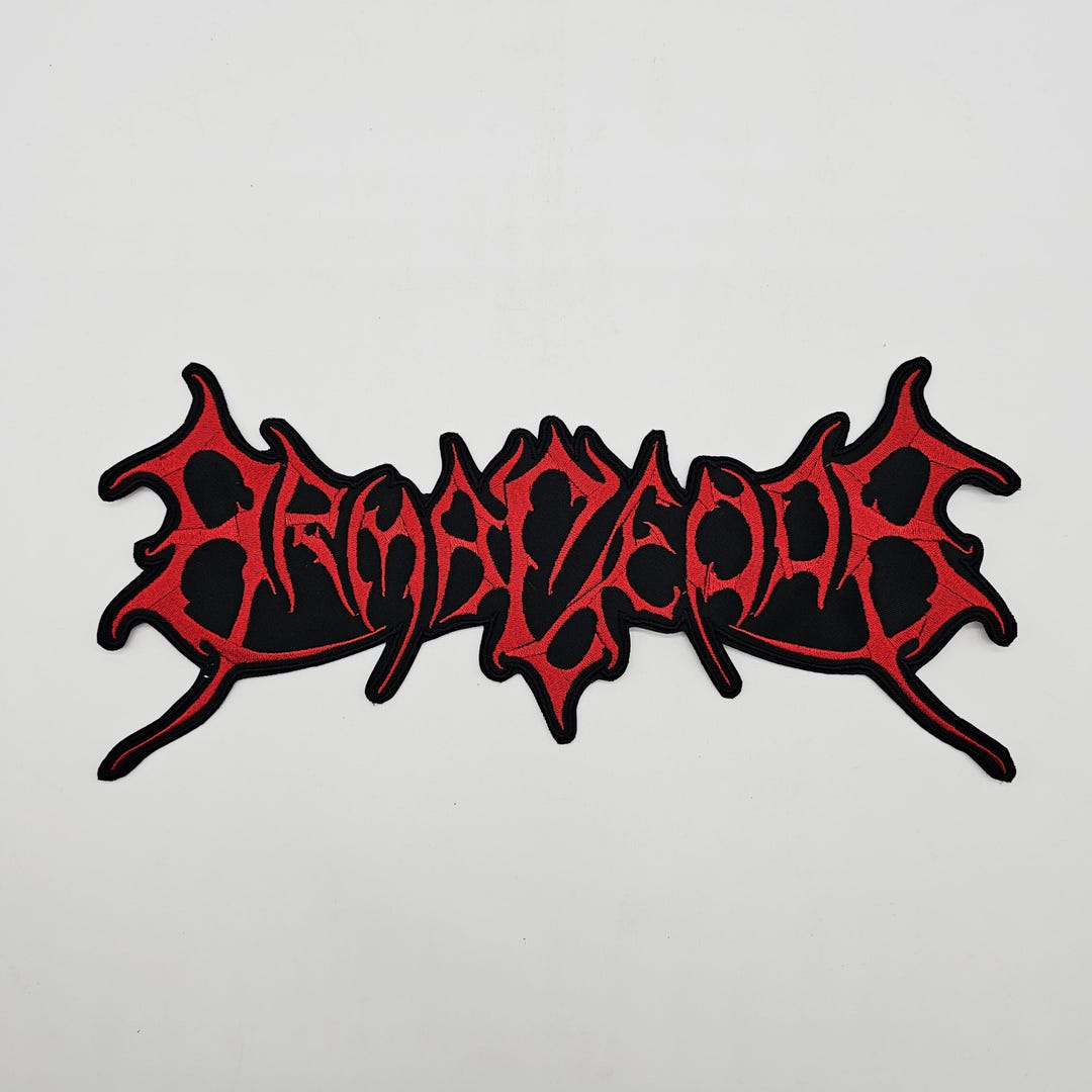 Armagedda Red Logo Shaped Border | Embroidered Back Patch - Etsy