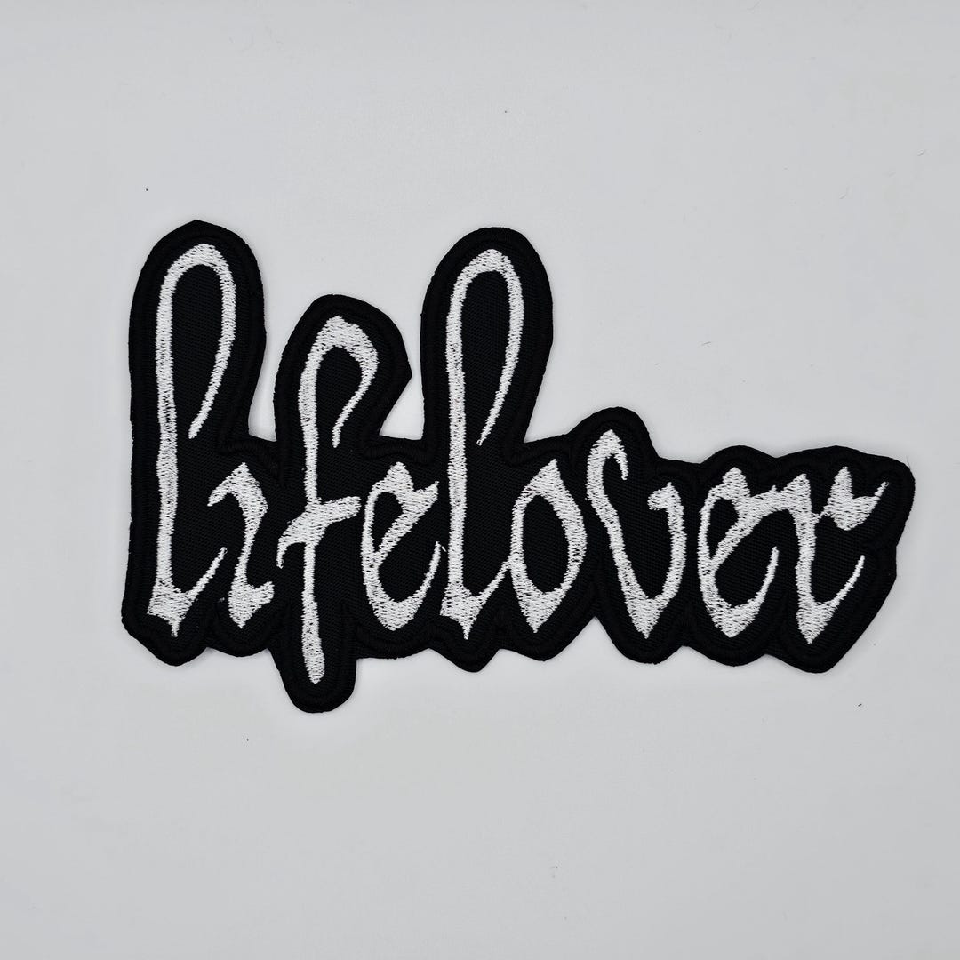 Lifelover White Logo Shaped Border Embroidered Patch - Etsy