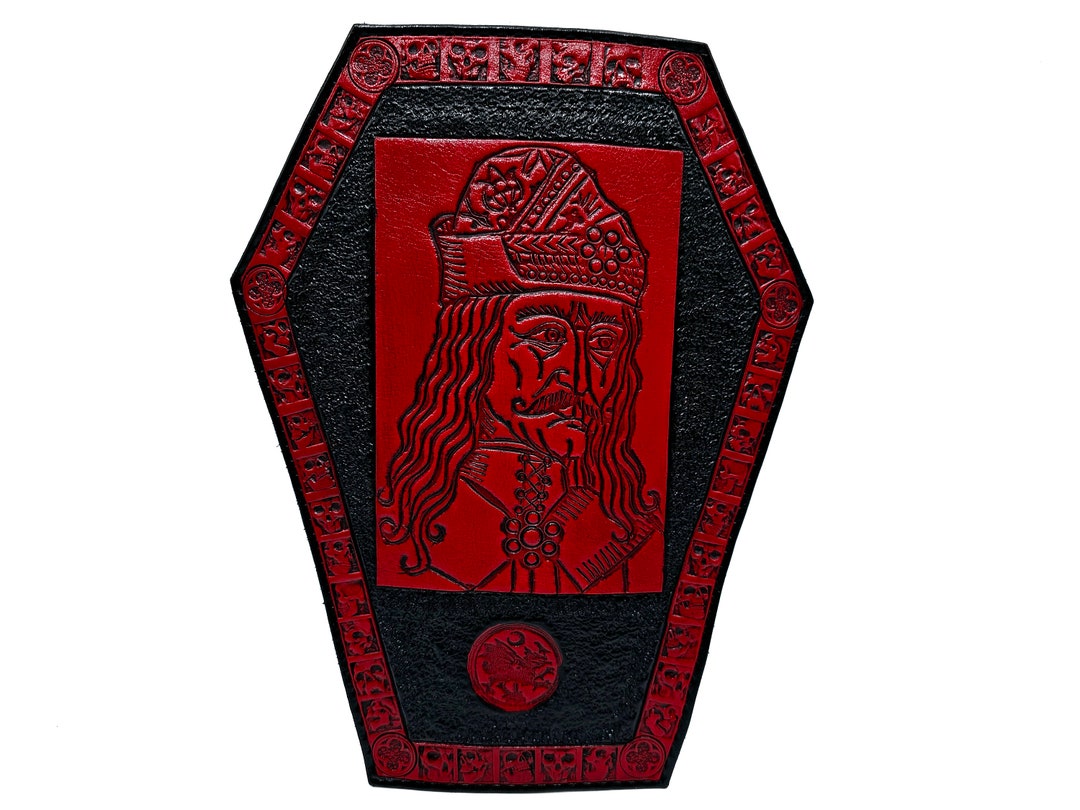 Handmade Frame Vlad the Impaler Leather Coffin Back Patch 100% Real Leather - Etsy