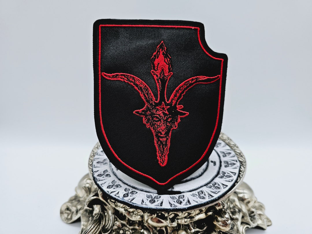 Baphomet Goat Head | Shield Embroidered Patch - Etsy