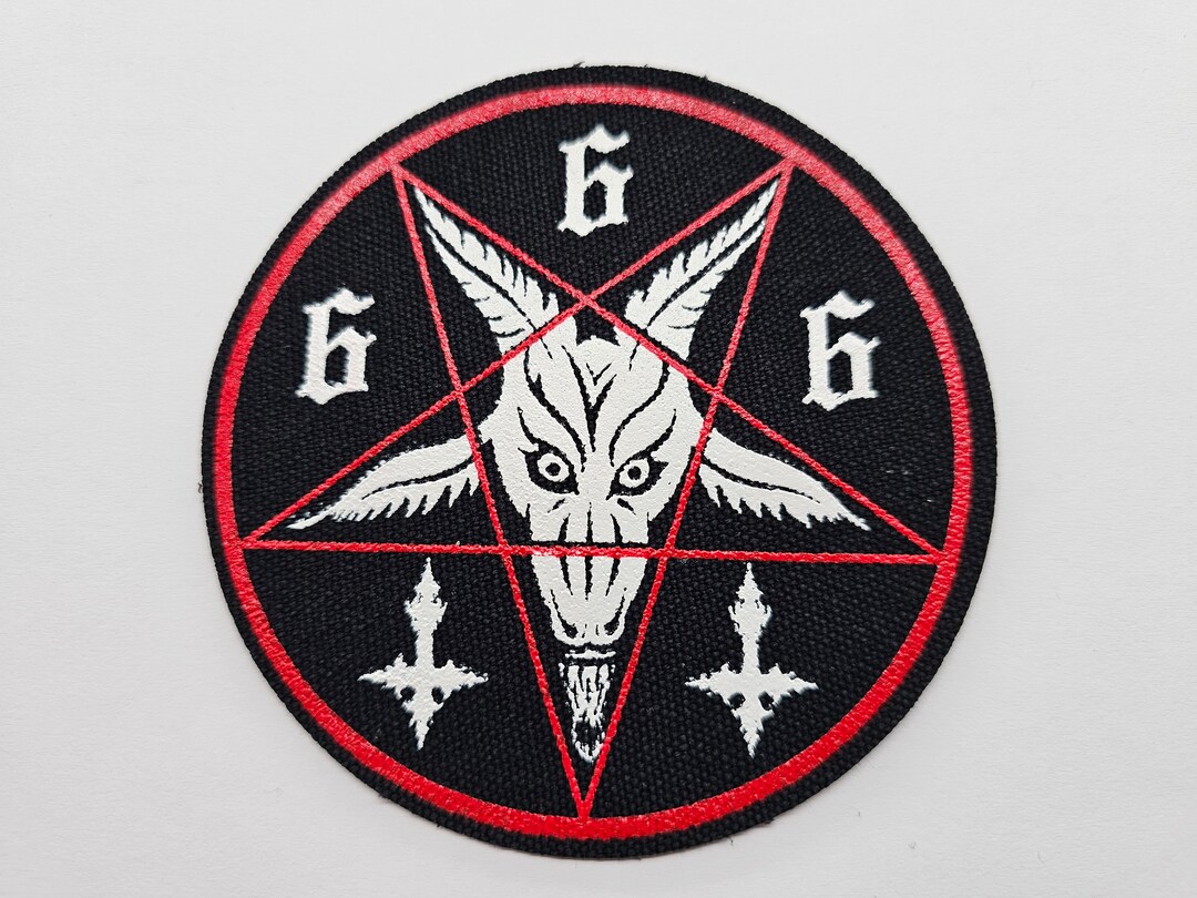 Baphomet Pentagram 666 Filled | Screen Printed Patch - Etsy