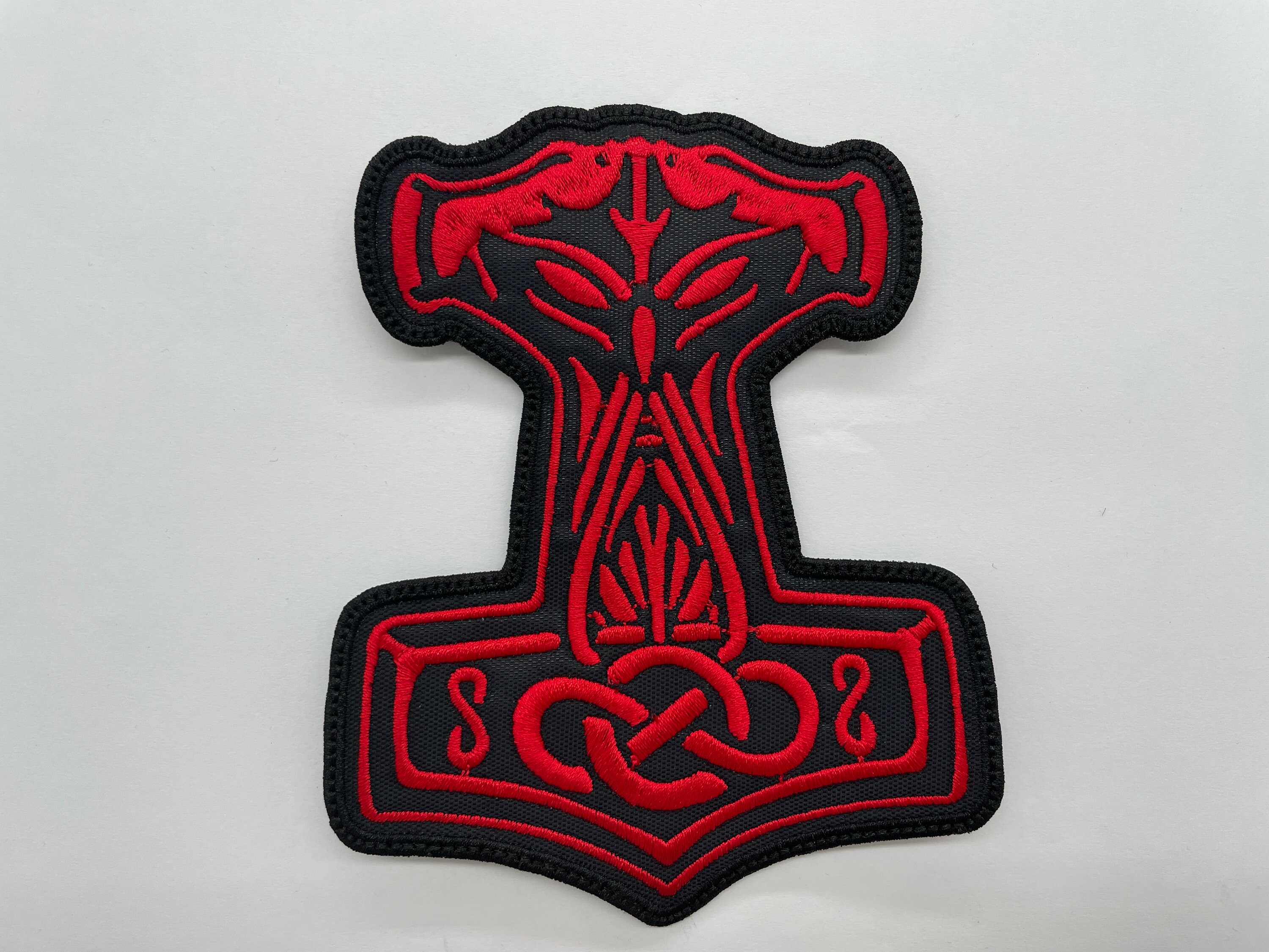Thors Hammer Embroidered Patch - Etsy