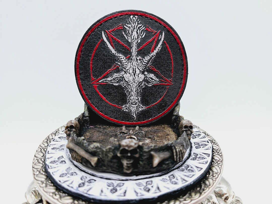 Satanic Goat Sigil | Genuine Hand Painted Leather Patch - Etsy