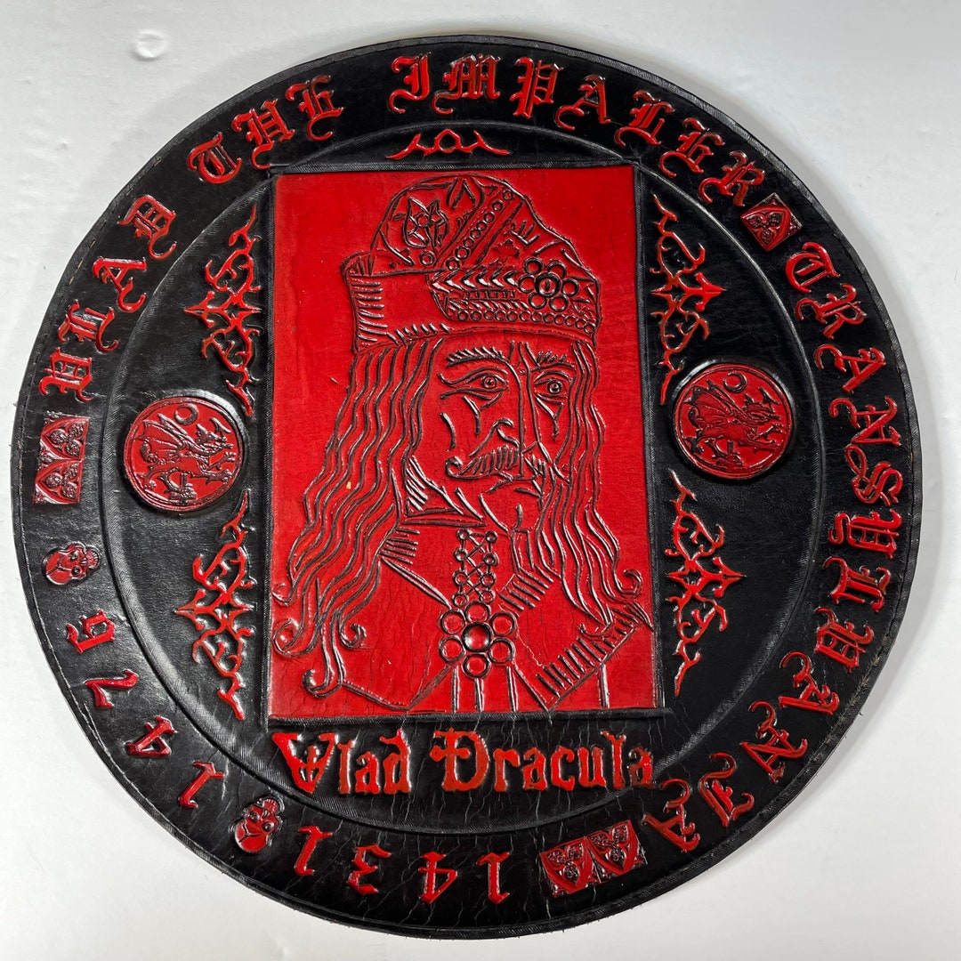 Handmade Round Vlad ‘dracula’ Tepes Leather Back Patch 100% Real Leather - Etsy