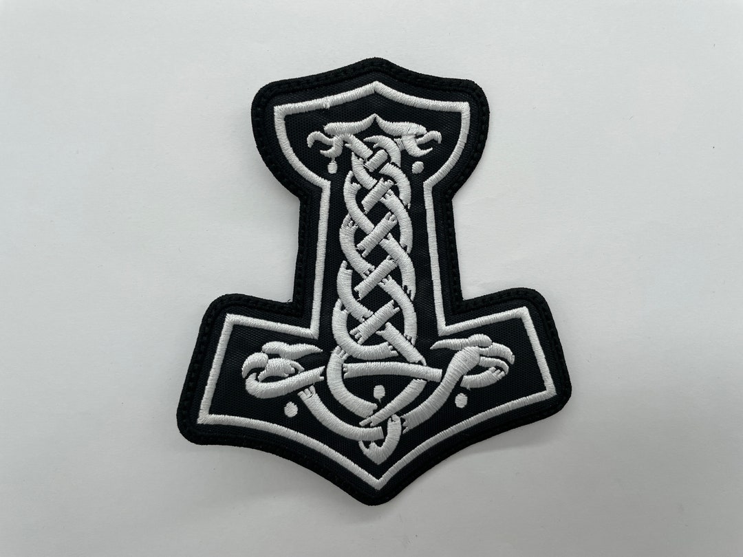 Thors Hammer Mjolnir Embroidered Patch - Etsy