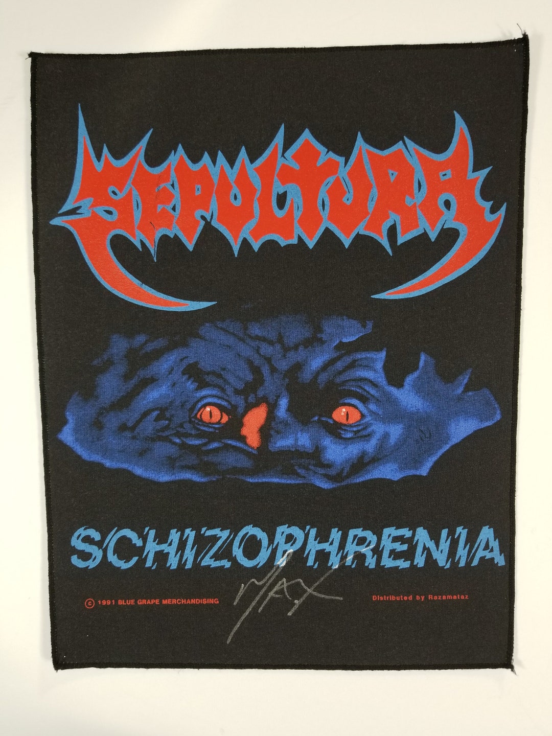 1991 Rare Blue Grape Sepultura - Schizophrenia - Print on Back Patch ...