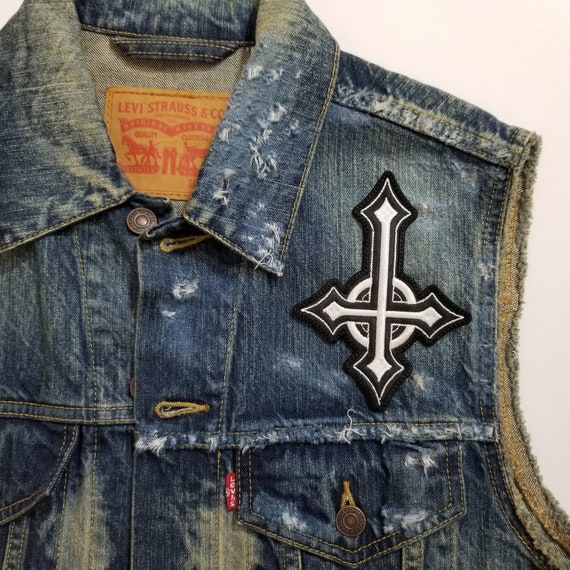 Inverted Cross Cut-out Embroidered Patch - Etsy