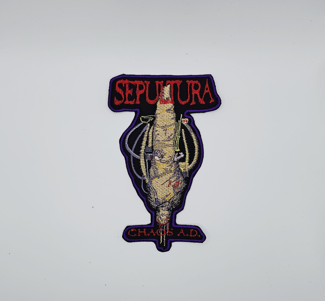 Sepultura Chaos Ad Shaped Border Embroidered Patch - Etsy