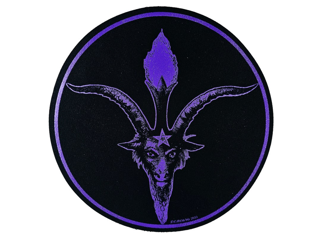 Baphomet Head Round | Screen Printed Back Patch - Etsy
