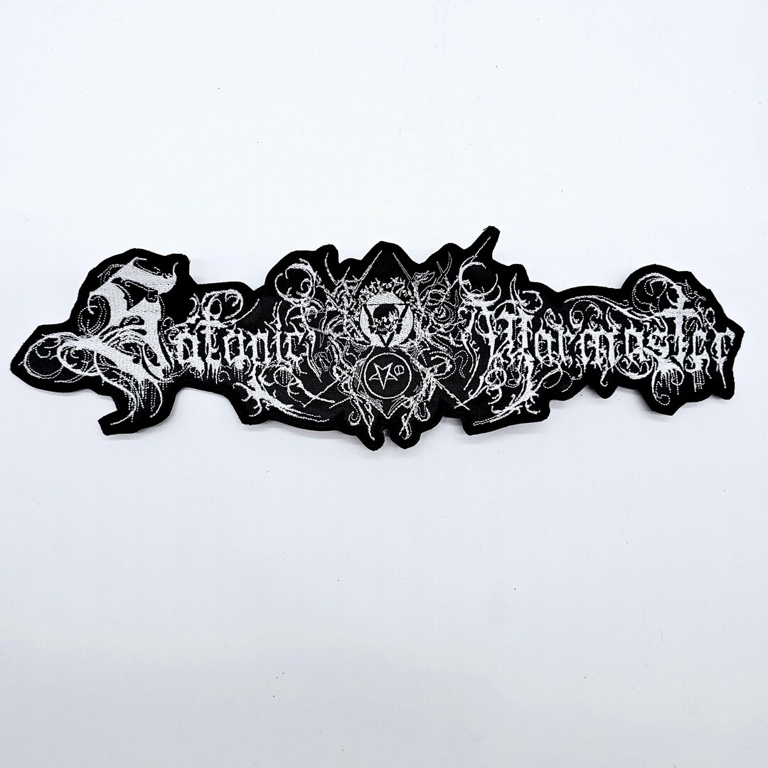 Satanic Warmaster White Logo Shaped Border | Embroidered Back Patch - Etsy