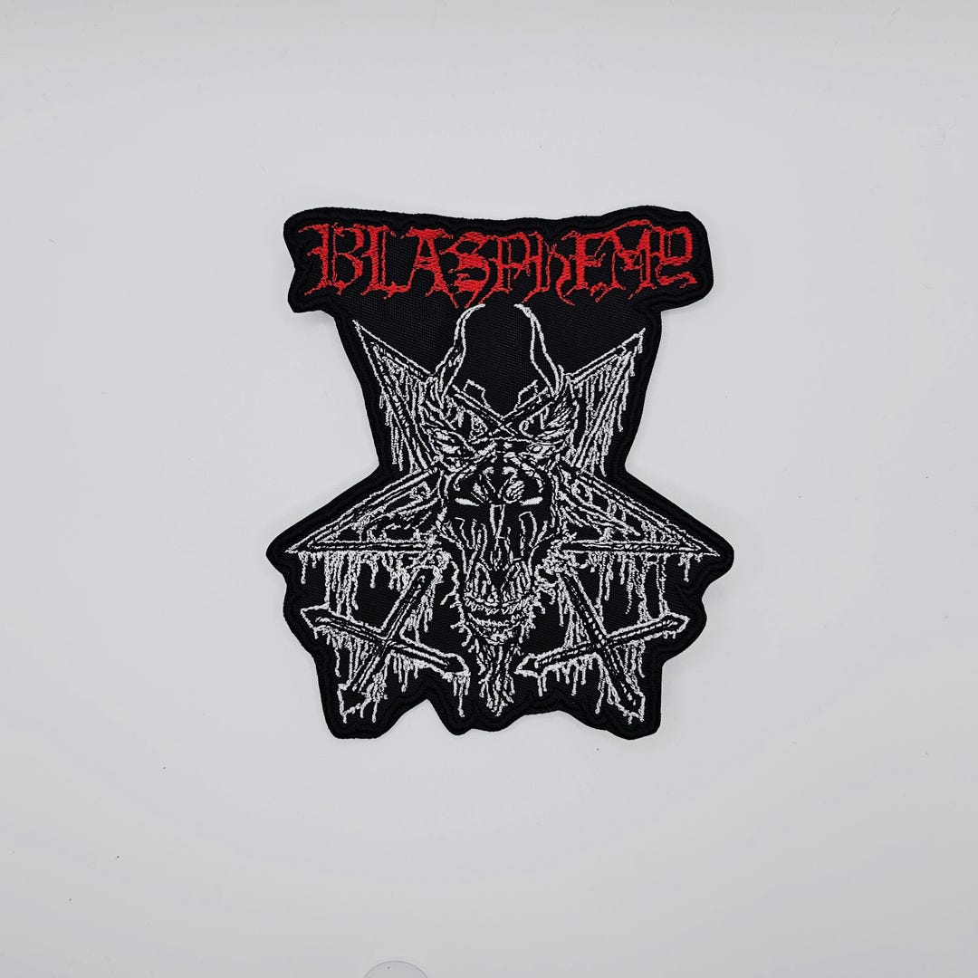 Blasphemy Rehearsal Shaped Border Embroidered Patch - Etsy