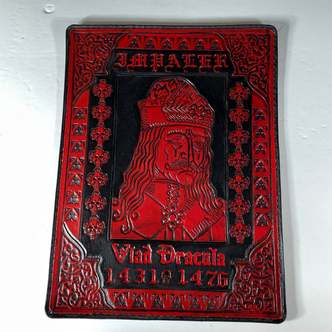 Handmade Frame Vlad dracula Tepes Leather Back Patch 100% - Etsy