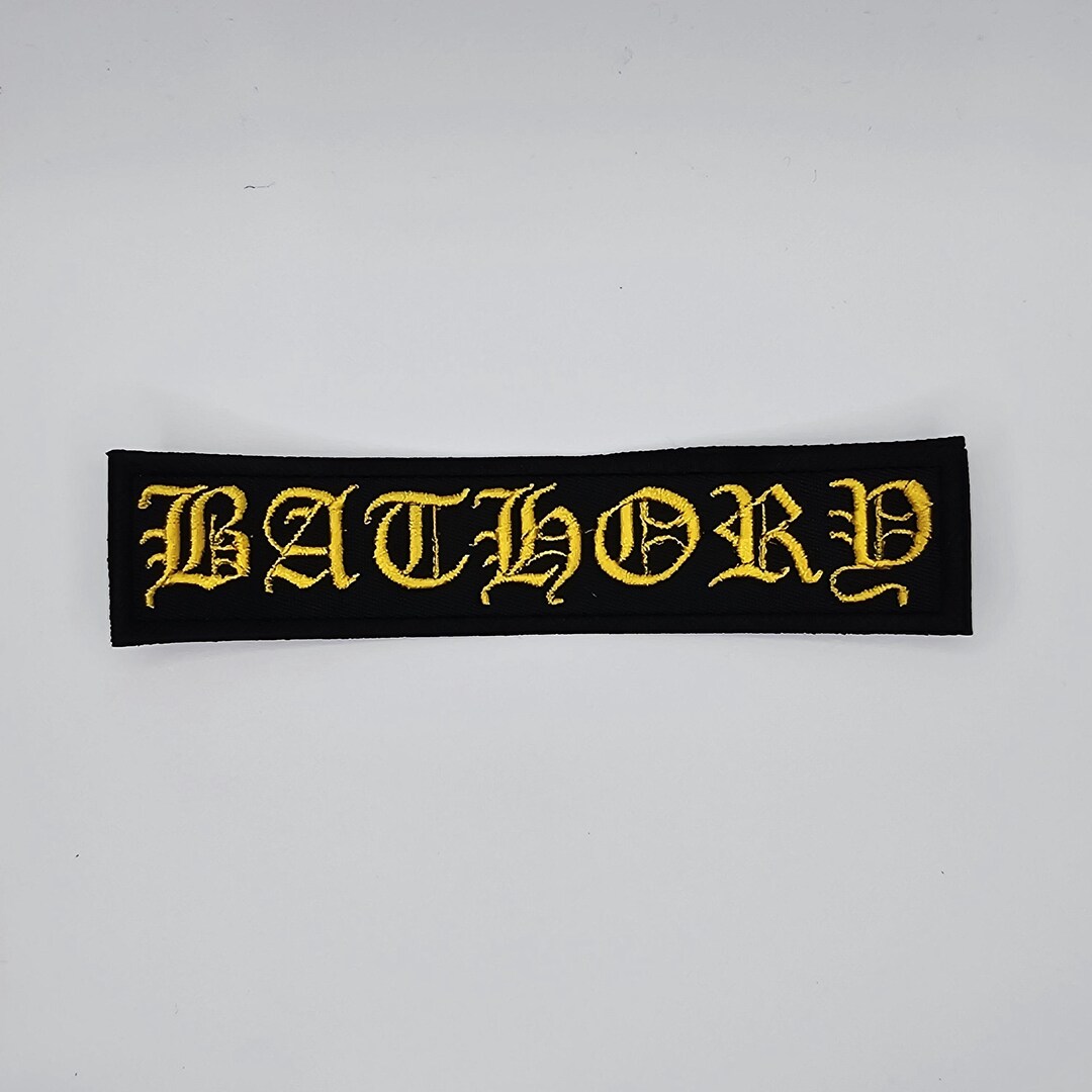 Bathory Yellow Logo Shaped Border Embroidered Patch - Etsy