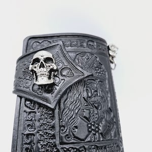 Handcrafted Vlad Tepes Long Biker Leather Wallet - Etsy