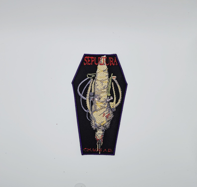 Sepultura Chaos Ad Coffin Border Embroidered Patch - Etsy