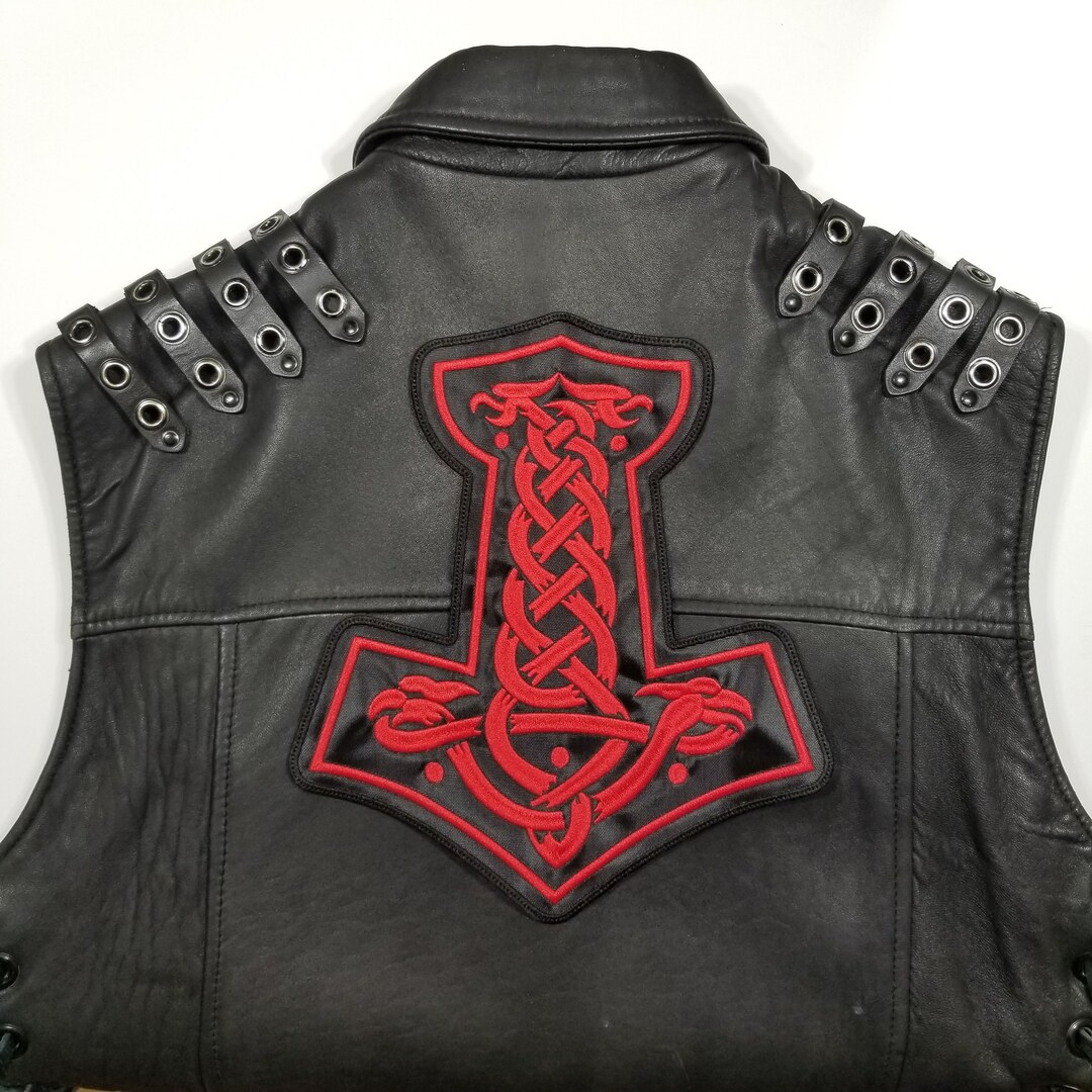 Thor's Hammer | Embroidered Back Patch - Etsy