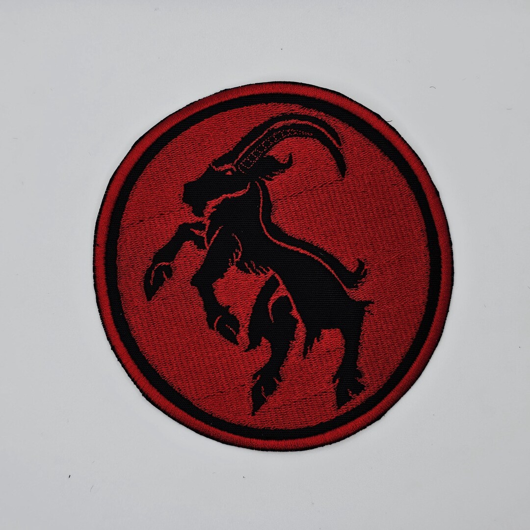 Goatmoon Red Logo Circle Border Embroidered Patch - Etsy
