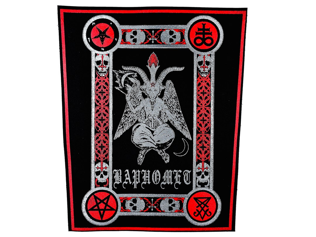 Baphomet Gothic Border Screen Printed Back Patch - Etsy
