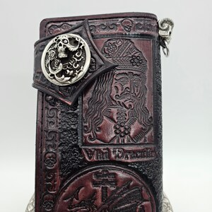 Handcrafted Vlad Tepes Long Biker Leather Wallet - Etsy
