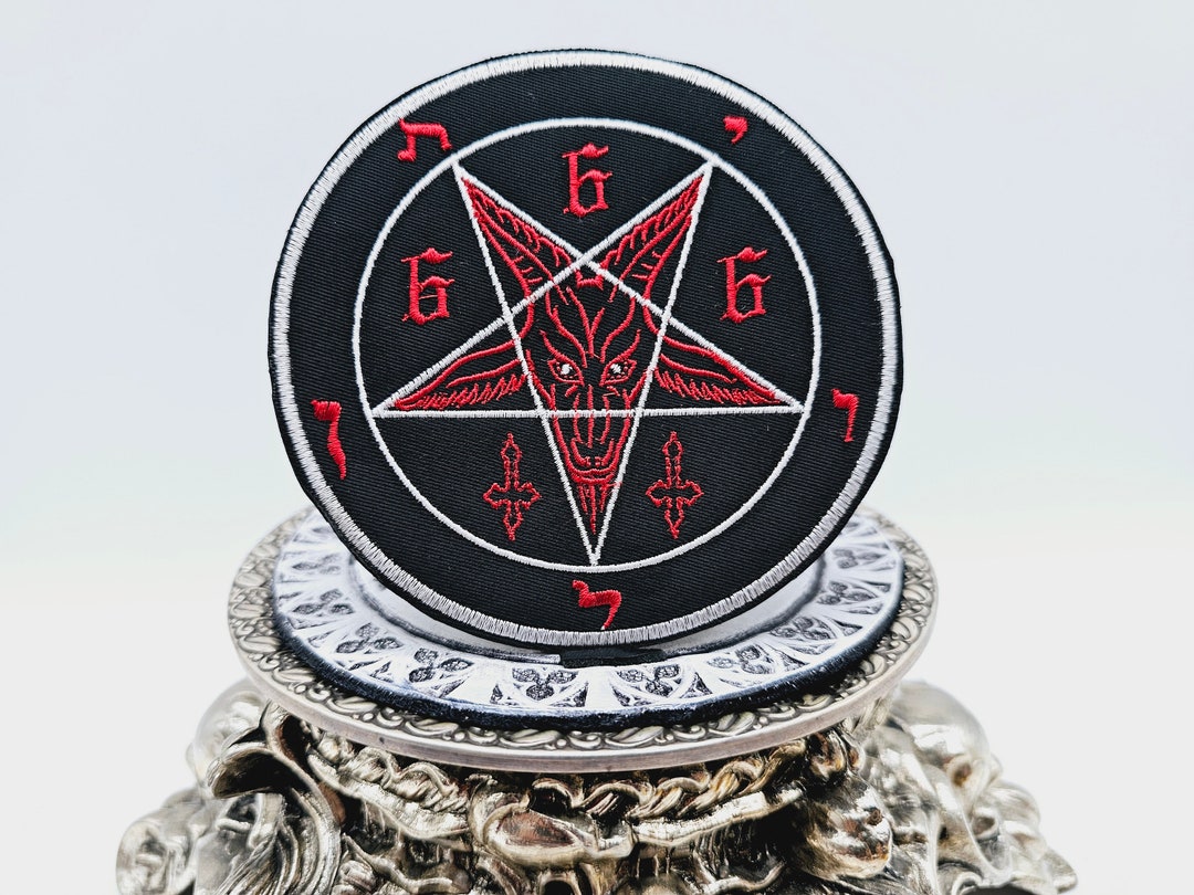 Baphomet Sigil Hail 666 Dual Color Embroidered Patch - Etsy