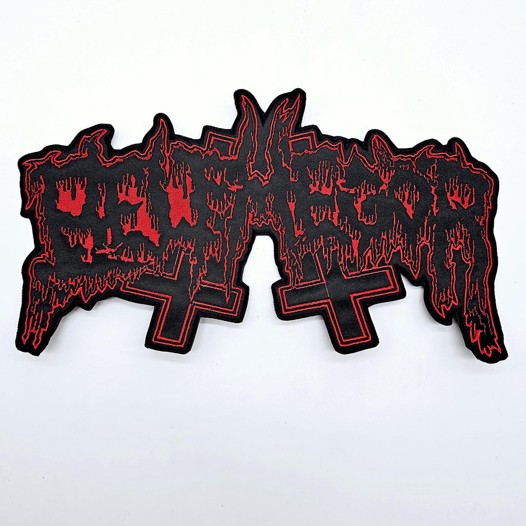 Belphegor Red Logo Shaped Border | Embroidered Back Patch - Etsy