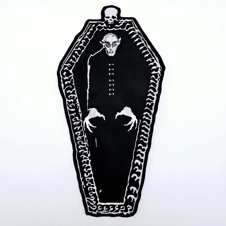 Nosferatu Coffin Embroidered Back Patch - Etsy