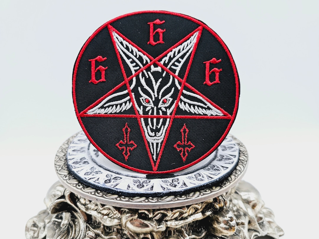 Baphomet Goat 666 Dual Color Embroidered Patch - Etsy