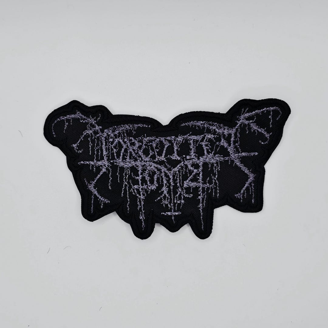 Forgotten Tomb Gray Logo Shaped Border Embroidered Patch - Etsy