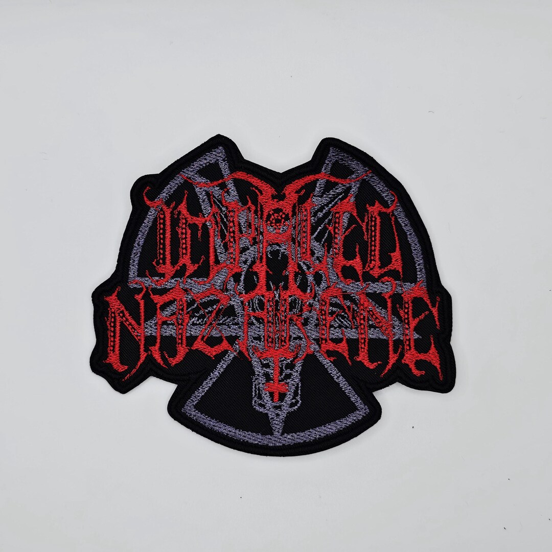 Impaled Nazarene Gray and Red Logo Shaped Border Embroidered Patch - Etsy
