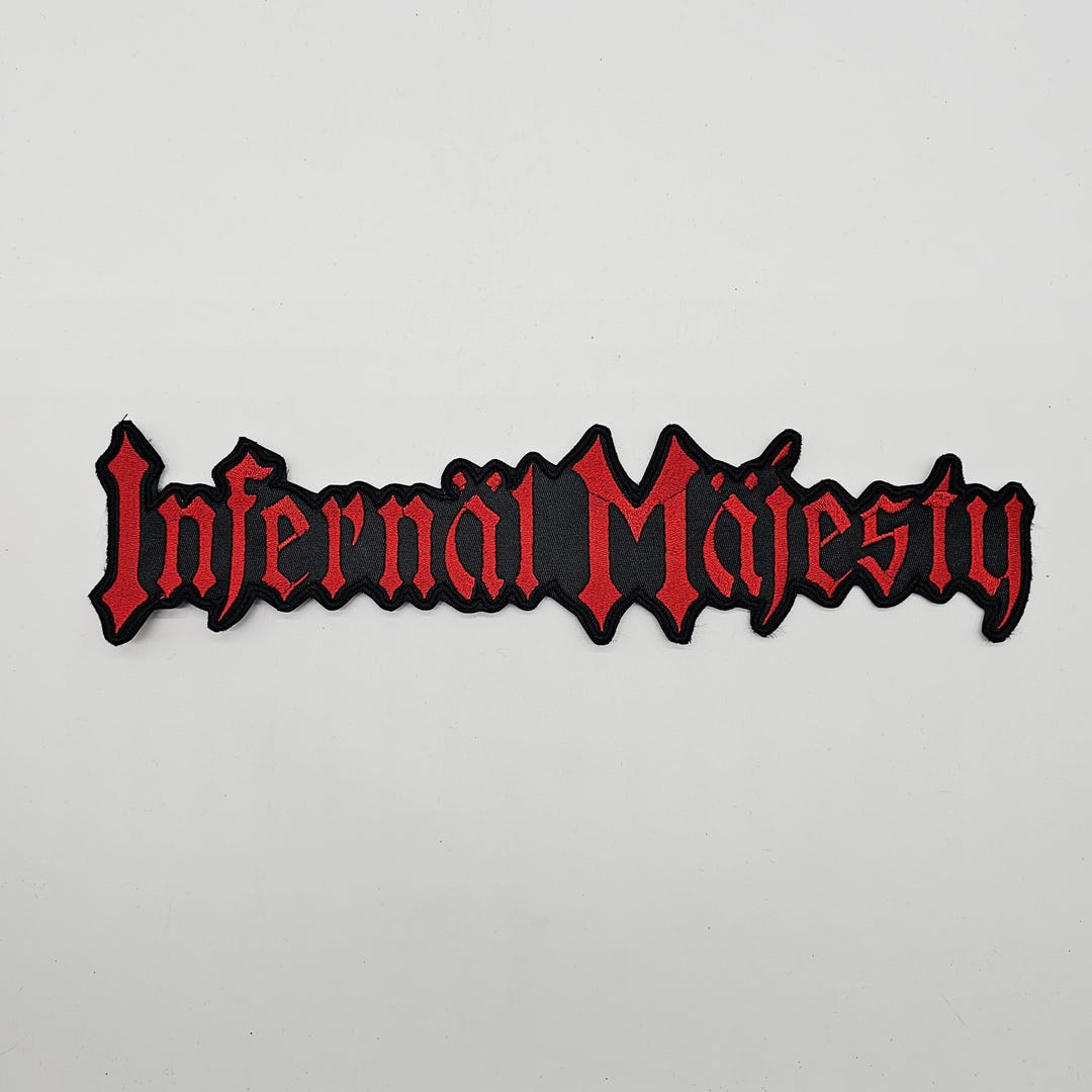 Infernal Majesty Red Logo Shaped Border | Embroidered Back Patch - Etsy