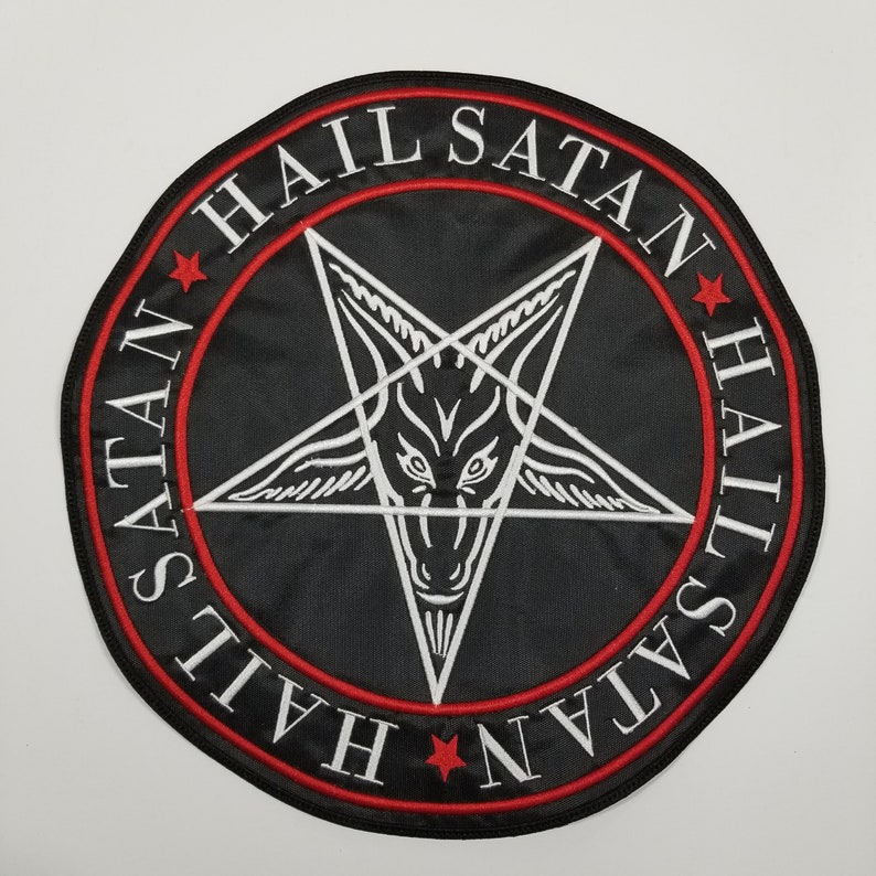 Baphomet Pentagram, Hail Satan Embroidered Back Patch - Etsy