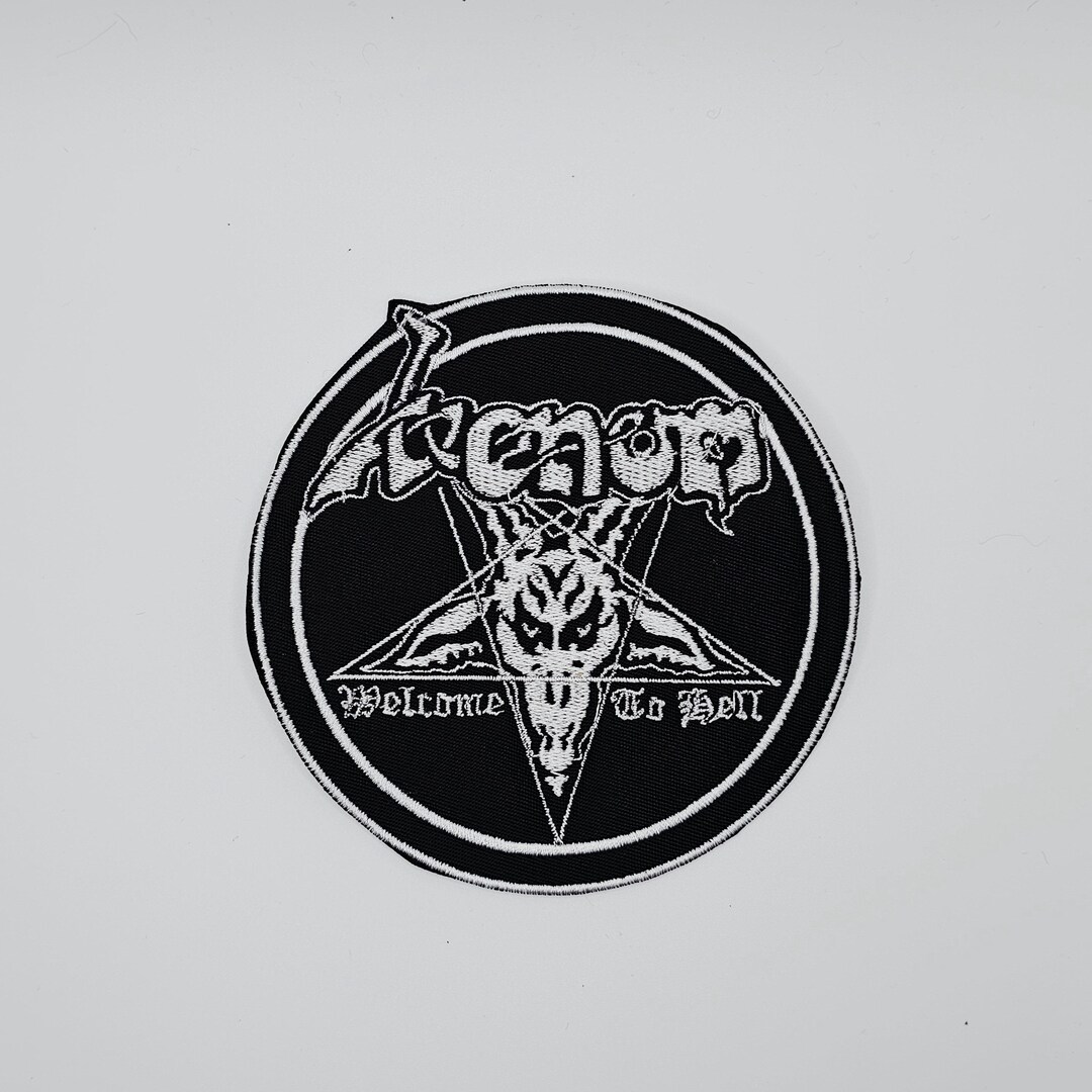Venom Welcome to Hell White Circle Border Embroidered Patch - Etsy