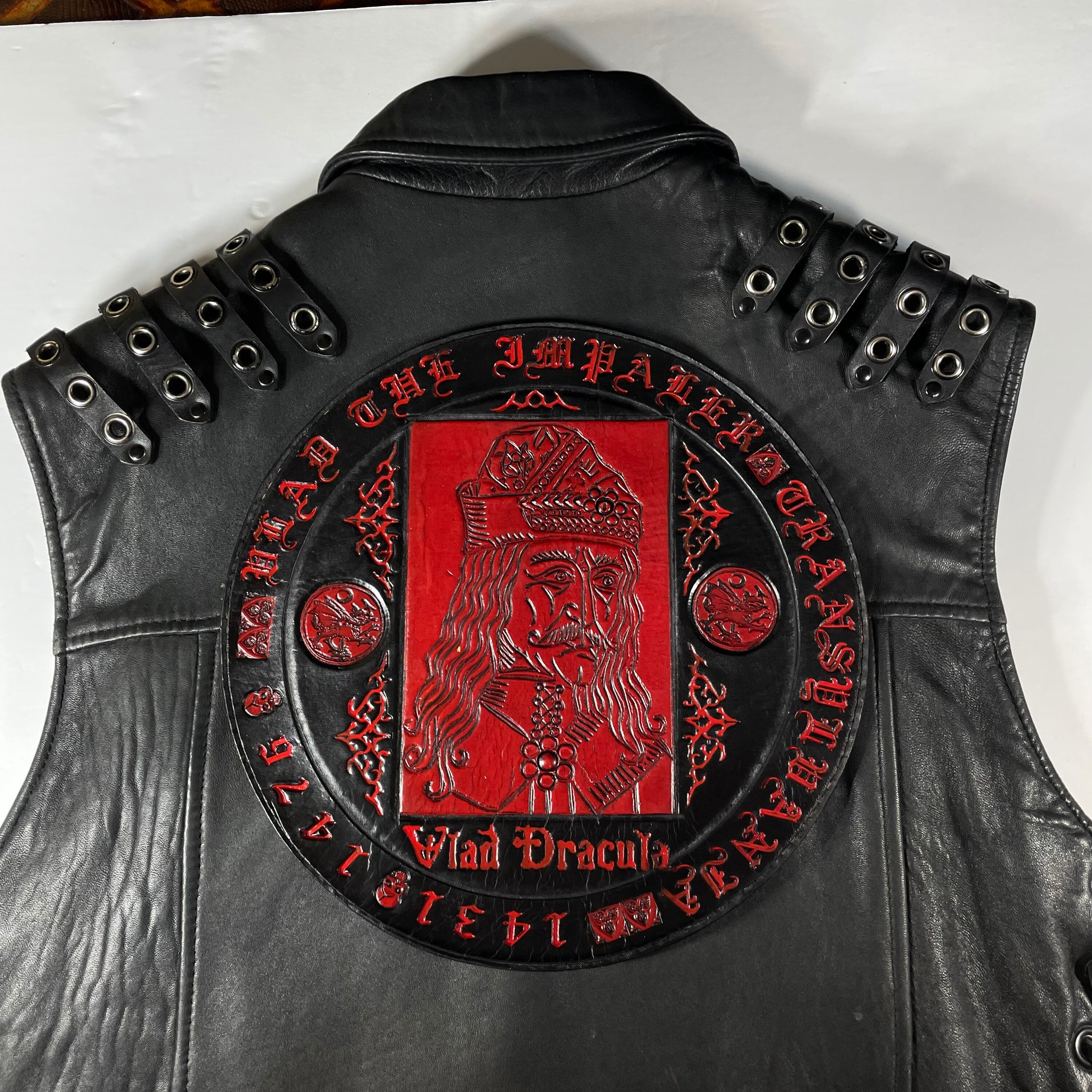 Handmade Round Vlad dracula Tepes Leather Back Patch 100% - Etsy Australia