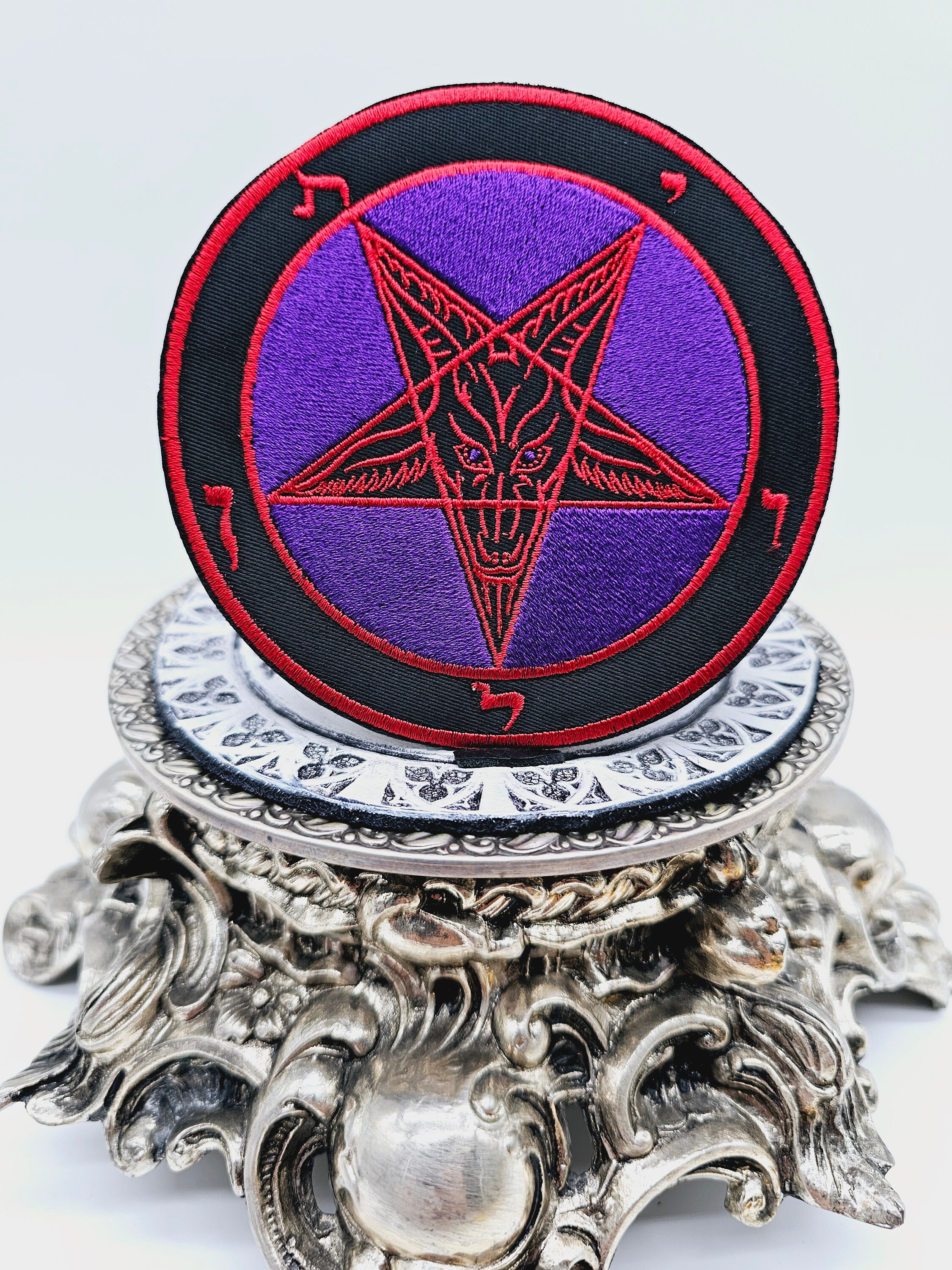 Baphomet Sigil Background Color Embroidered Patch - Etsy