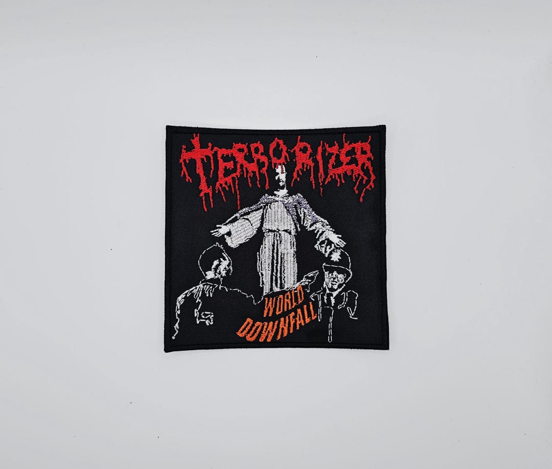 Terrorizer World Downfall Squared Border Embroidered Patch - Etsy Australia