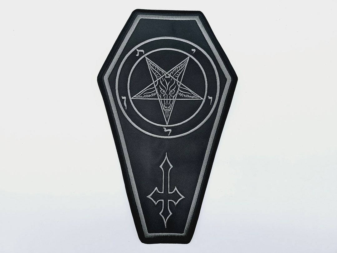 Baphomet Pentagram Gray Color Back Patch - Etsy