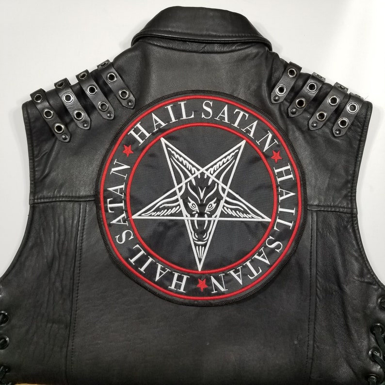 Baphomet Pentagram Hail Satan Embroidered Back Patch - Etsy