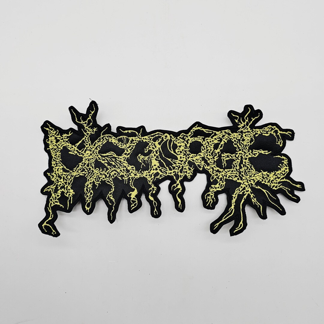 Disgorge Yellow Logo Shaped Border | Embroidered Back Patch - Etsy