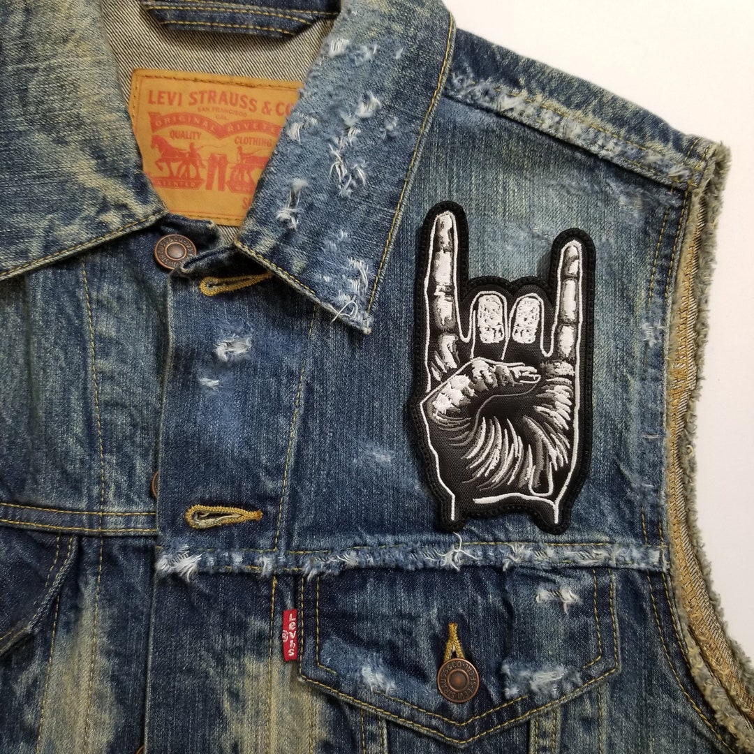 Devil Horns Cut-out Embroidered Patch - Etsy