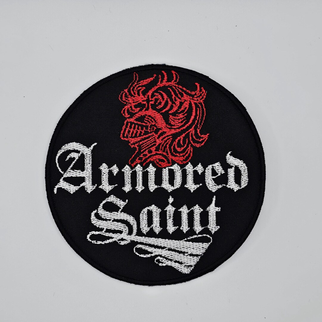 Armored Saint Circle Border Embroidered Patch - Etsy