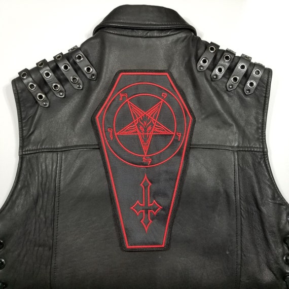 Baphomet Pentagram Inverted Cross Coffin Shaped - Etsy