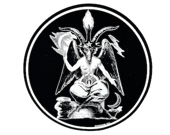 Baphomet Sigil Round Screen Printed Back Patch - Etsy