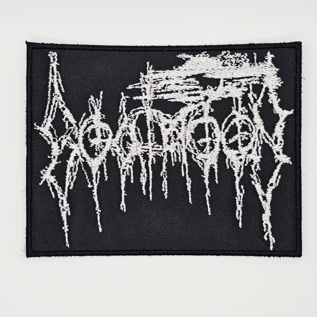 Goatmoon Logo White Squared Border Embroidered Patch - Etsy