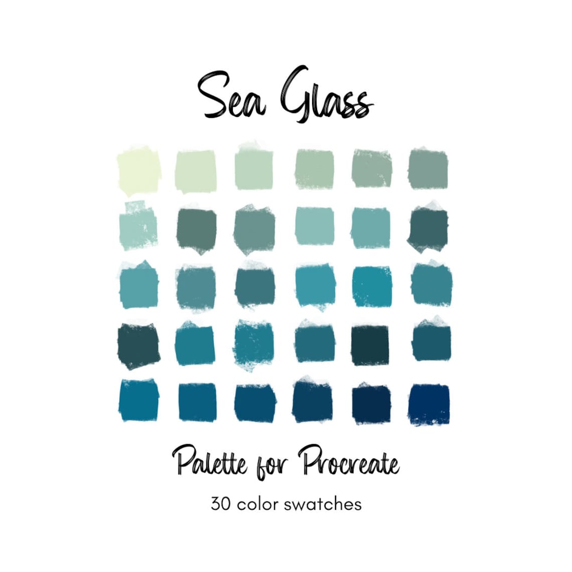 Sea Glass Color Palette Color Palette for Procreate Digital - Etsy Canada