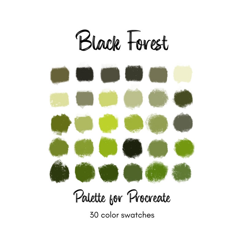 Black Forest Color Palette Color Palette for Procreate - Etsy