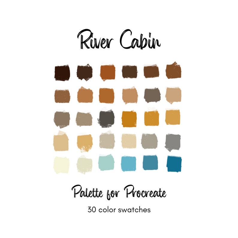 River Cabin Color Palette Color Palette for Procreate - Etsy